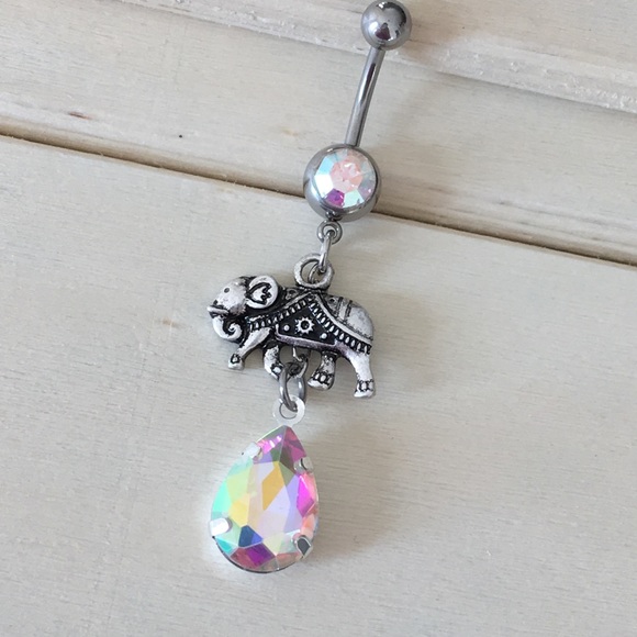 Jewelry | Iridescent Elephant Belly Button Ring | Poshmark